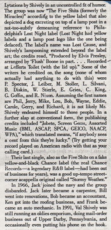 Val Shively's R & B Records Photo Gallery I