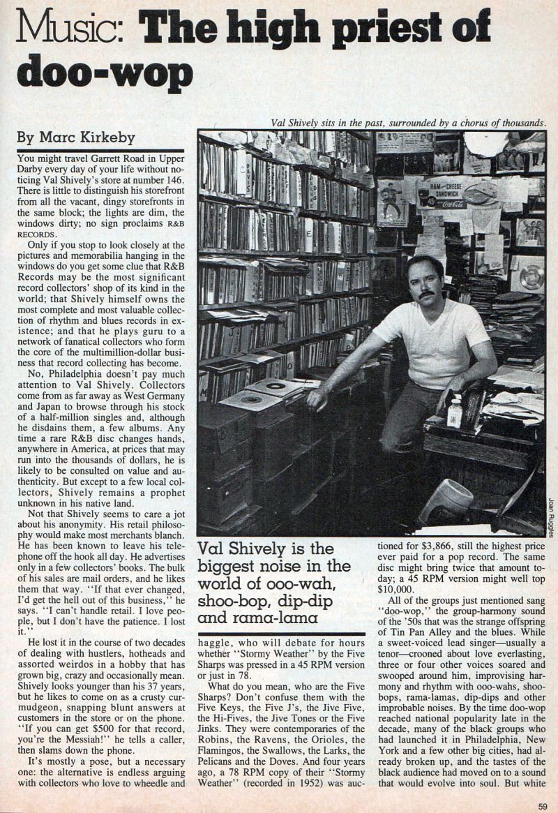 Val Shively's R&B Records: Pictures